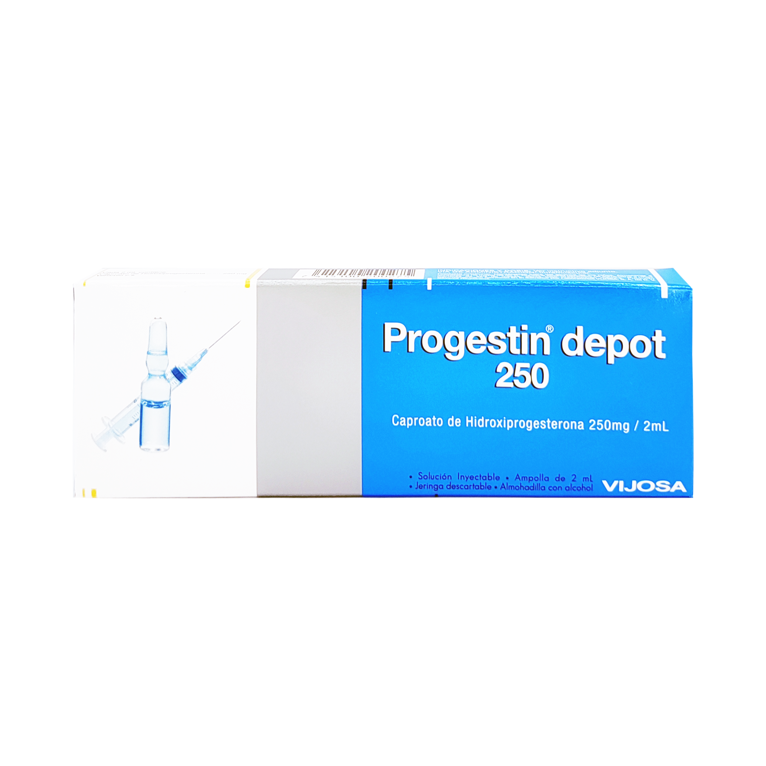 Progestin Depot 250mg/2ml inyectable IM, 1 ampolla – Apomedix